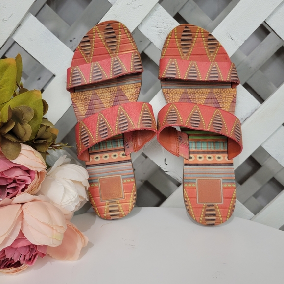Dolce Vita | Shoes | Dolce Vita Multi Colored Slide Sandals Size 6 ...
